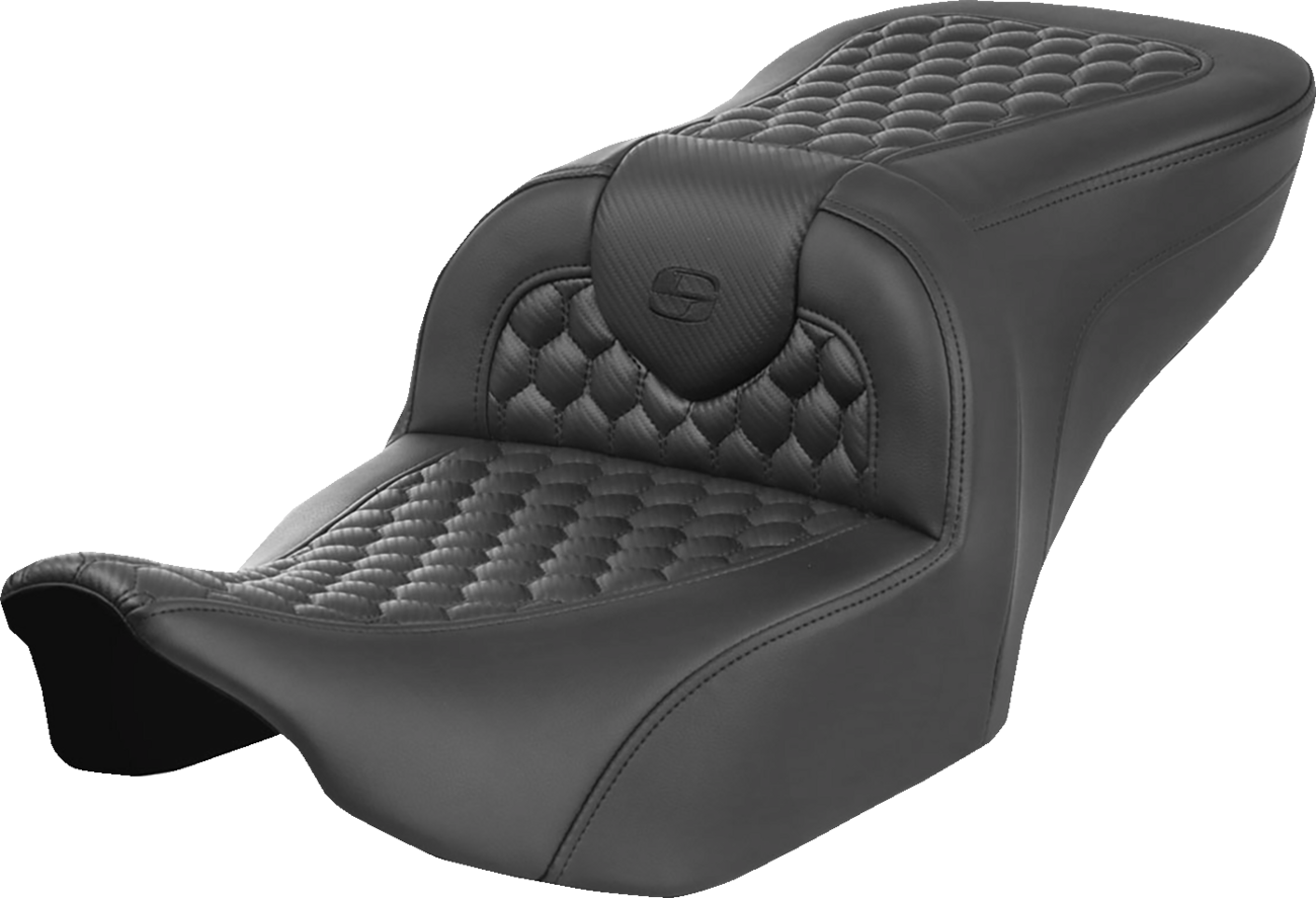 SADDLEMEN Heated RoadSofa Seat - Honeycomb Stitch - w/o Backrest - FLH ...