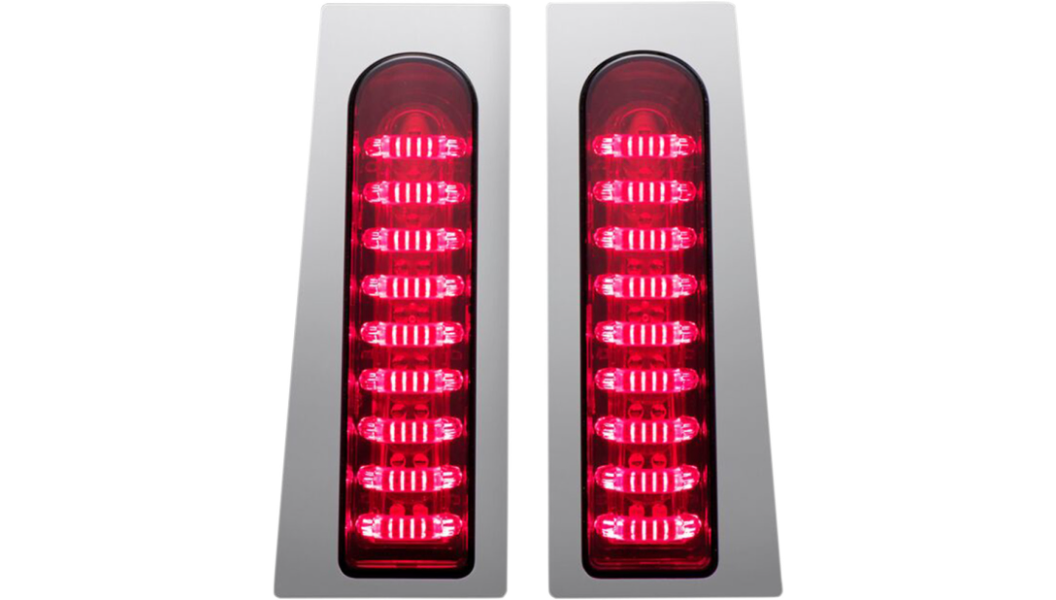 Custom Dynamics ProBEAM® Fillerz® Saddlebag LED Lights - Red - Chrome ...