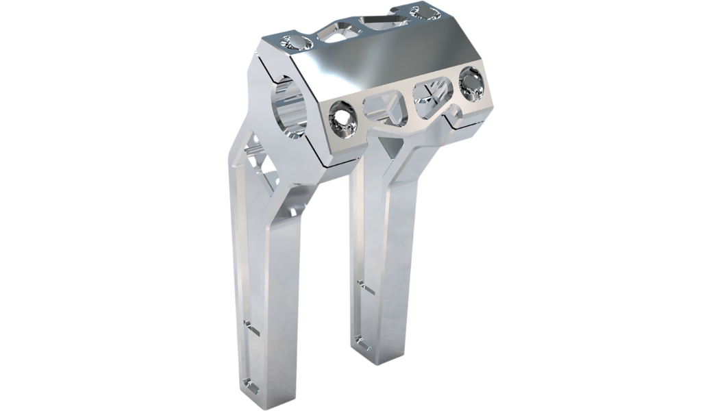 LA Choppers Performance Risers - Pullback - 8" - Raw - 1.25" Clamping ...